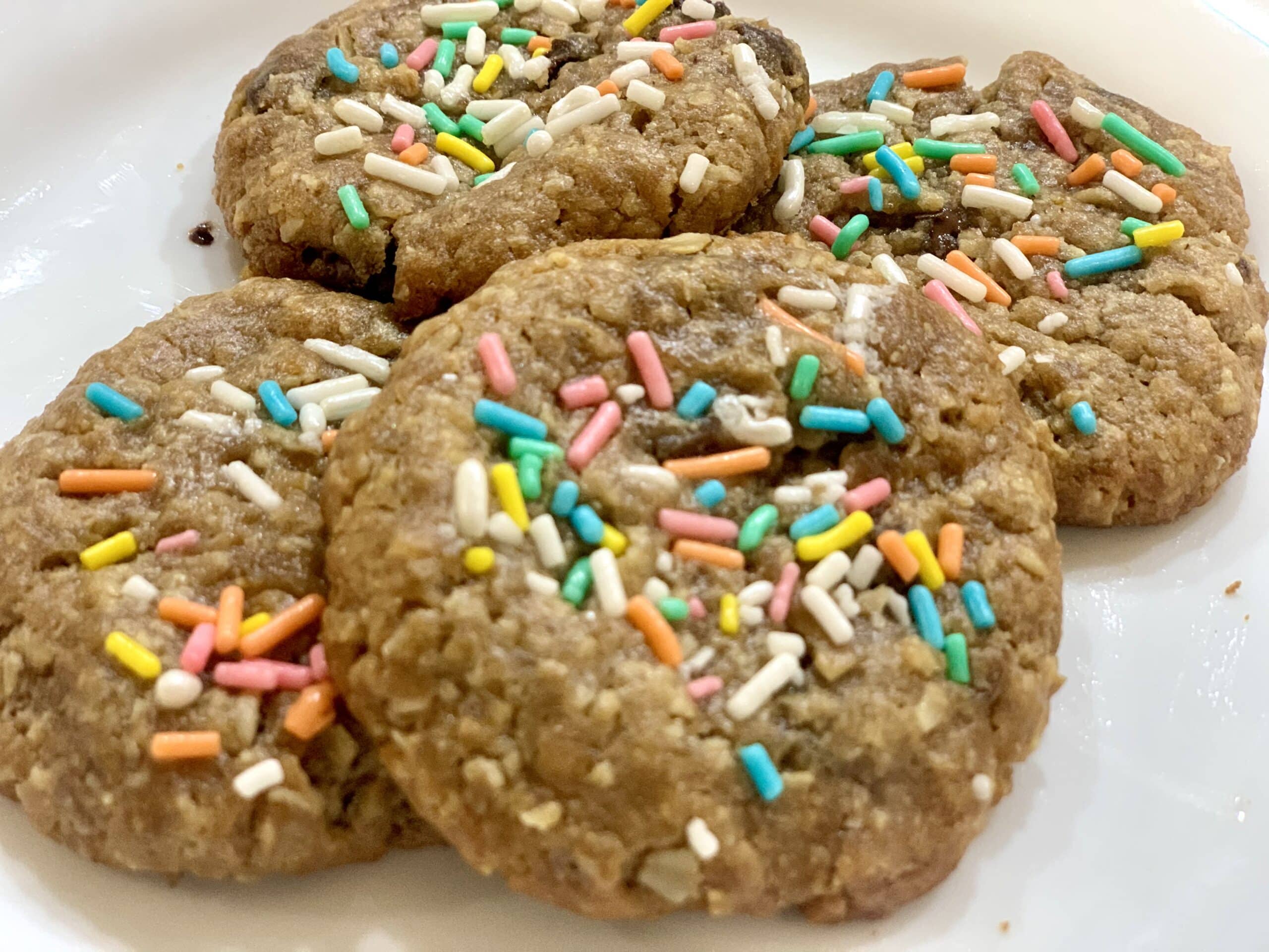 Easter Pastel Sprinkle Chocolate Chip Cookies